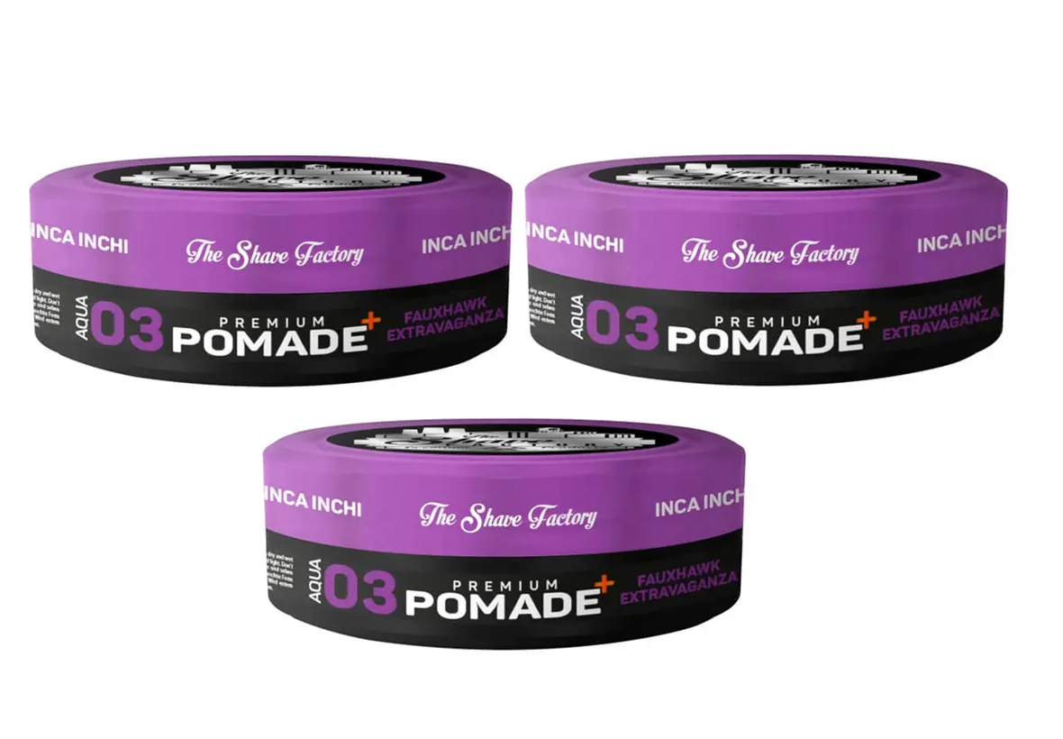 The Shave Factory hair pomade 03 with inca inchi oil 150ml x 3 Pcs ...