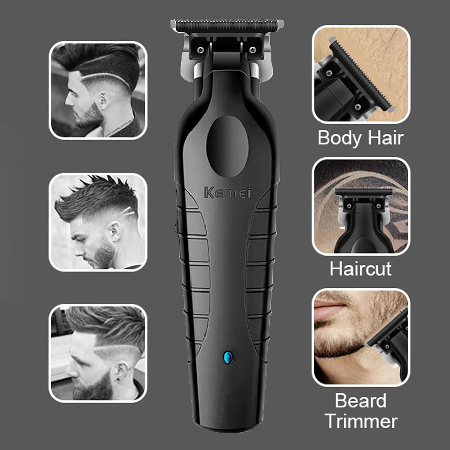 Kemei 2299 Professional Cordless Trimmer Zero Gapped T Blade Trimmers – Shaving Market