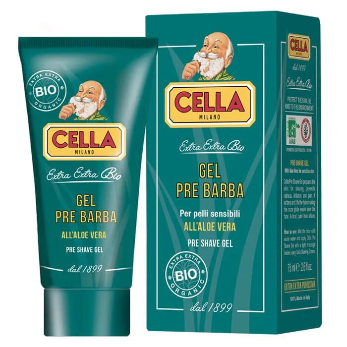 Cella Organic Pre-Shave Gel 75ml Tube | Shaving Market