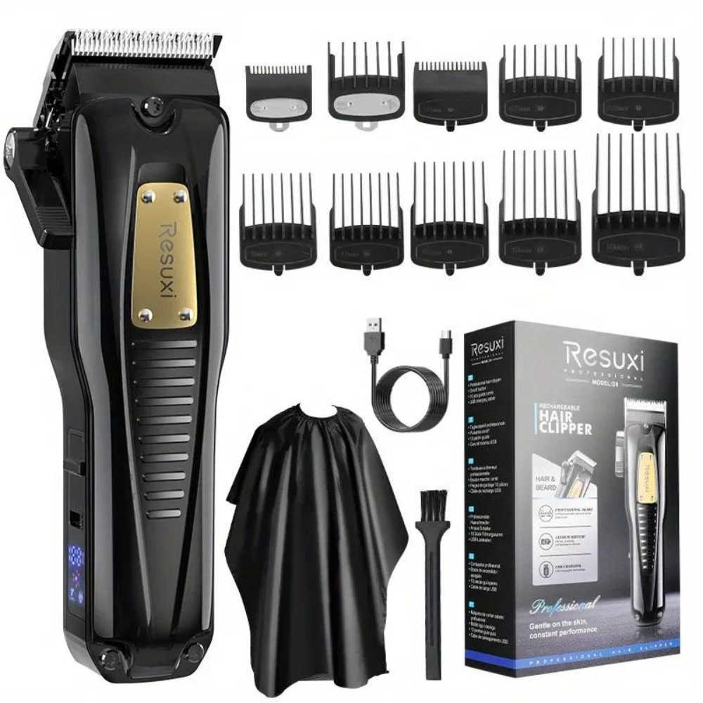 Resuxi Rechargeable Hair Clipper with LED Display – Shaving Market