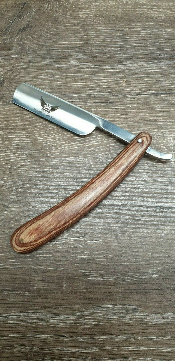 Wooden Handle Blade Stainless Steel Cutthroat Razor – Shaving Market